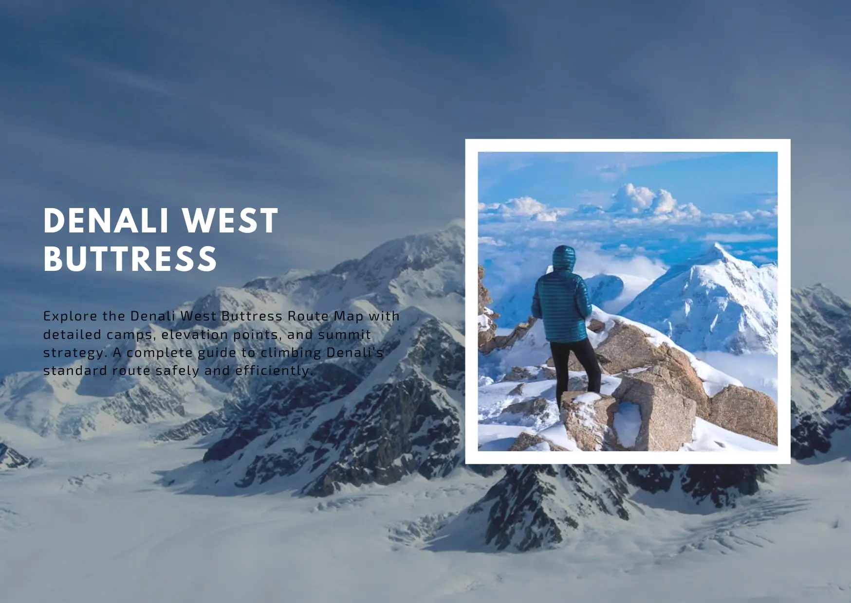 Denali West Buttress Route Map & Climbing Guide